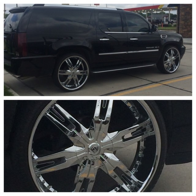 Chris Cadillac Escalade on 28's - Big Rims - Custom Wheels