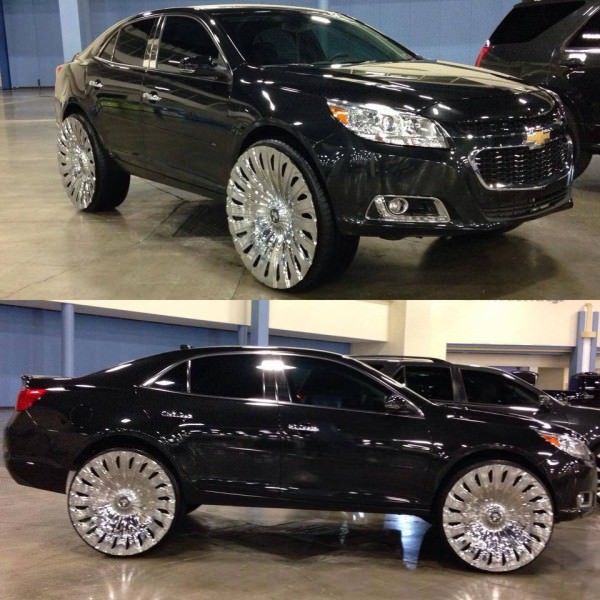 Von FoSho Bell's 2014 Chevrolet Malibu on 28 inch DuB with 30 inch ...
