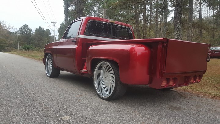 1986 c10 stepside $ 7.500 Carrollton, GA - Big Rims - Custom Wheels