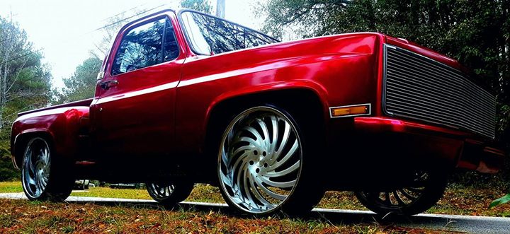 1986 c10 stepside $ 7.500 Carrollton, GA - Big Rims - Custom Wheels