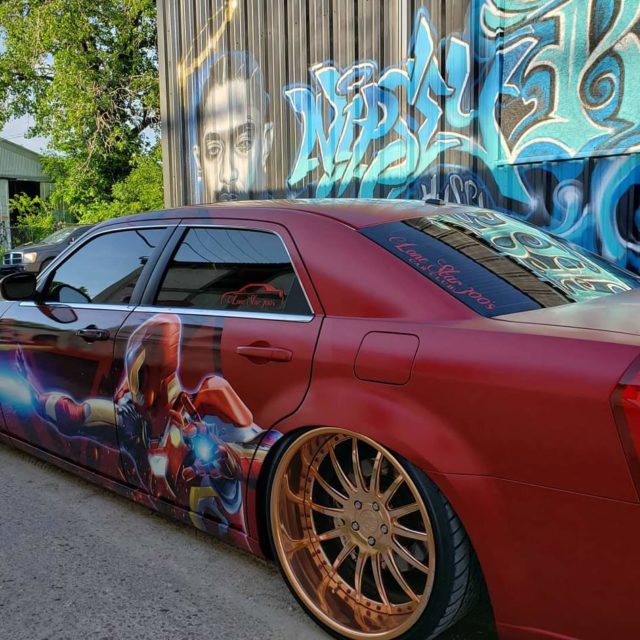 Outrageous Super Hero Wrap - Chrysler 300 Staggered Wheels - Big Rims ...