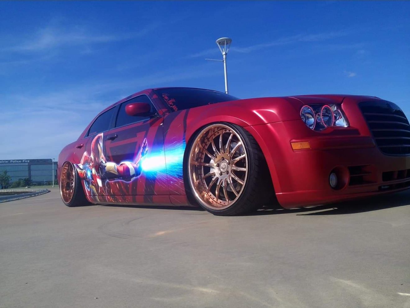 Outrageous Super Hero Wrap - Chrysler 300 Staggered Wheels - Big Rims ...