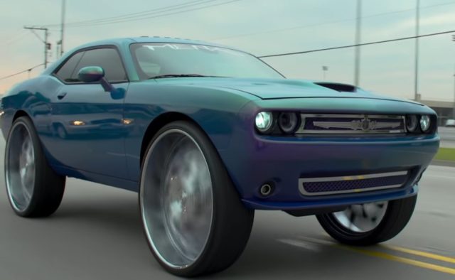 CJ's Dodge Challenger V8 on 34 inch Wheels (Video Available) - Big Rims ...