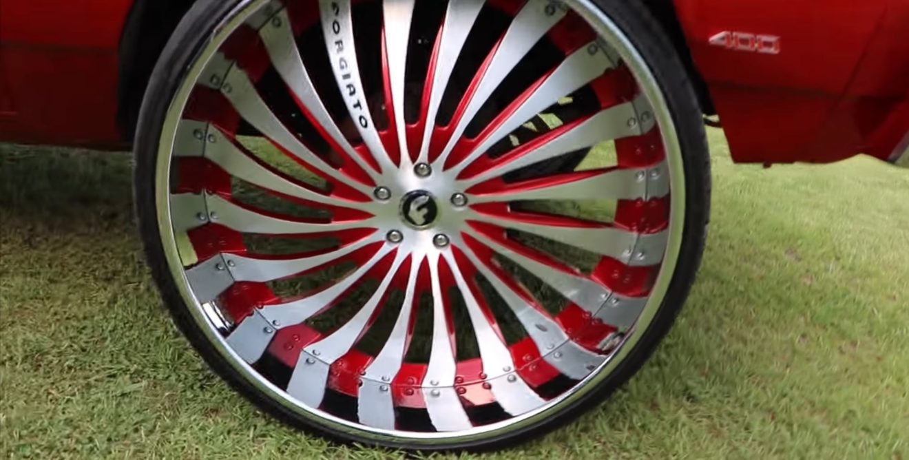 Candy Red 79 Chevy Impala on 30 inch. Leather Interior, Burnout Video ...