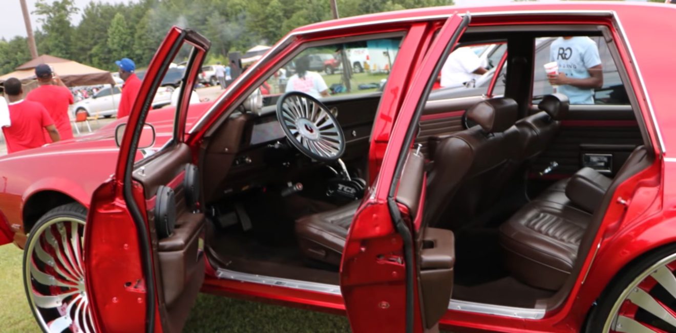 Candy Red 79 Chevy Impala on 30 inch. Leather Interior, Burnout Video ...