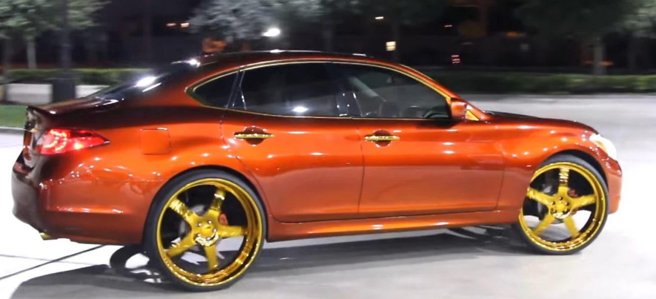 Infiniti M37 on Gold 26s. What you think? - Big Rims - Custom Wheels