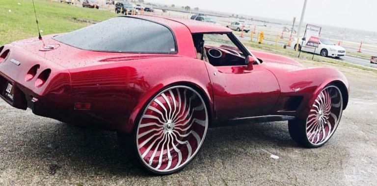 First in the World Candy Red 78 Chevy Corvette on 30" Magro Forgiatos ...